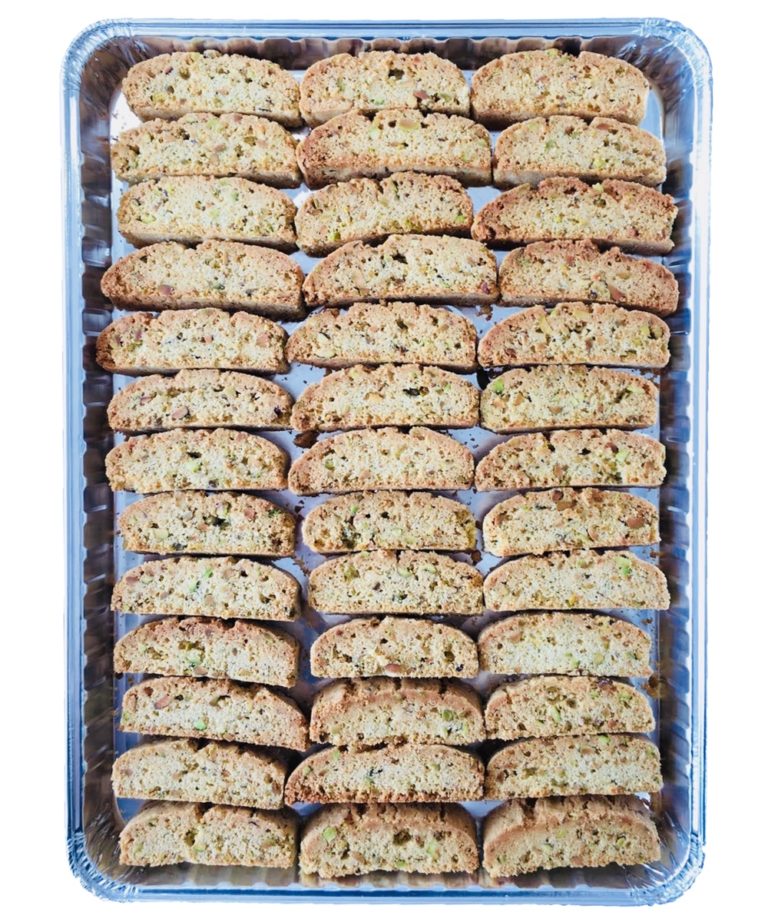 Pistachio Biscotti Cookies (Large Tray) - Farhat Sweets