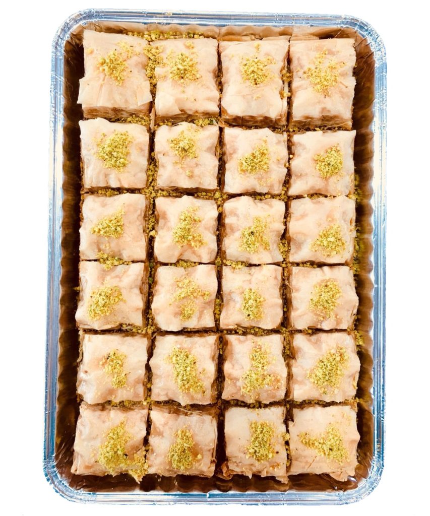 Square Pistachio Baklava - Medium Tray - Farhat Sweets